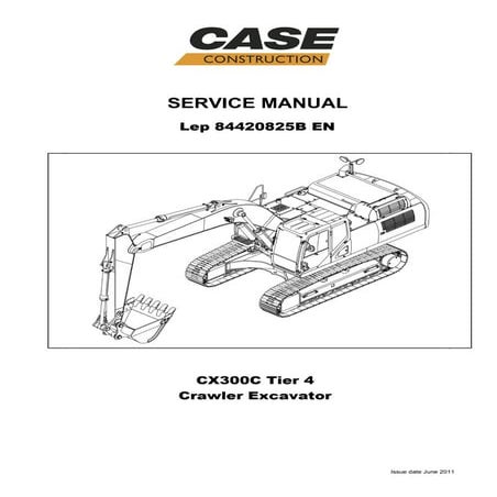 Case cx300 c tier 4 crawler excavator service repair manual | PDF