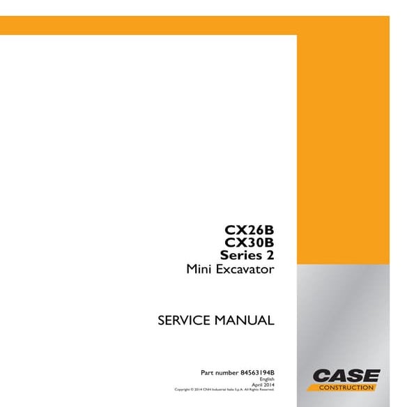 Case cx30 b series 2 mini excavator service repair manual | PDF | Auto ...