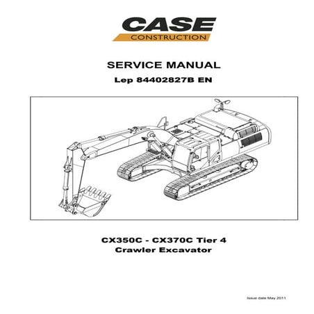 Case cx350 c tier 4 crawler excavator service repair manual | PDF