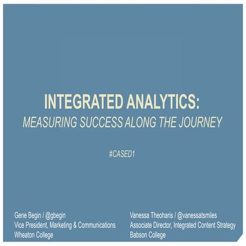 Integrated Analytics: Measuring Success Along the Journey | PPT