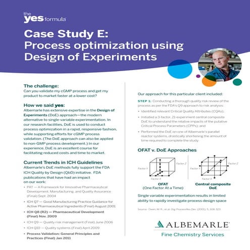 Process Optimization Using Design of Experiments | An Albemarle Fine ...