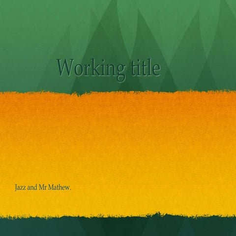 Case study of working title | PPTX