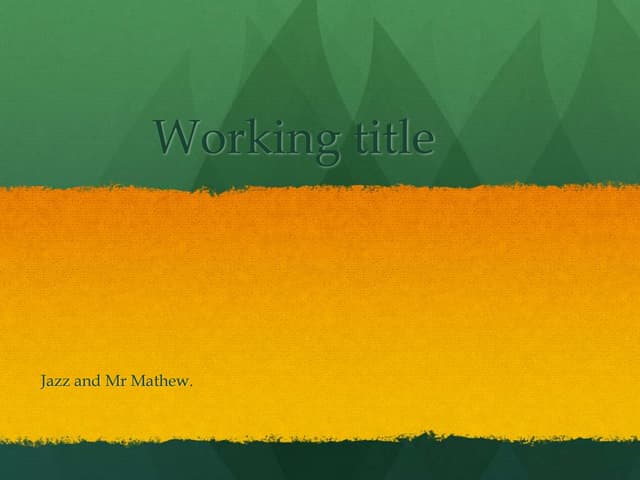 Working Title Film | PPT