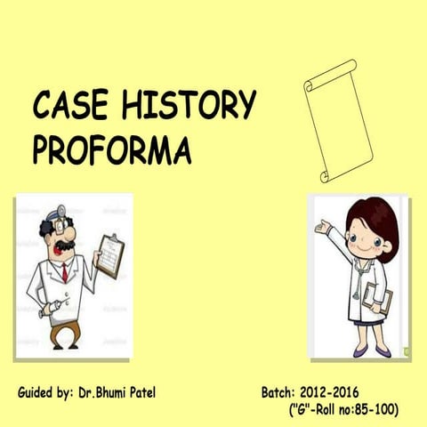 Case history | PPT