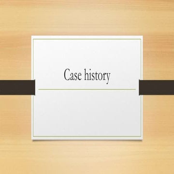 Case History | PPTX