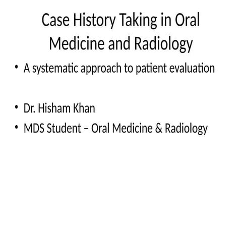 Case_History_Taking_Presentation.pptx for undergraduates | PPTX