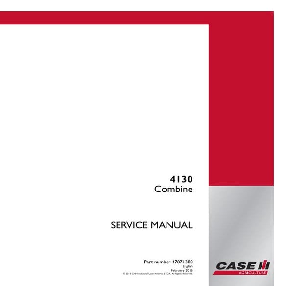 Case ih 4130 combine service repair manual (pin jhfy4130 tejg05469 and ...