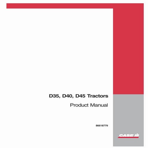 Case IH D35 D40 D45 Tractors Product Manual Instant Download ...