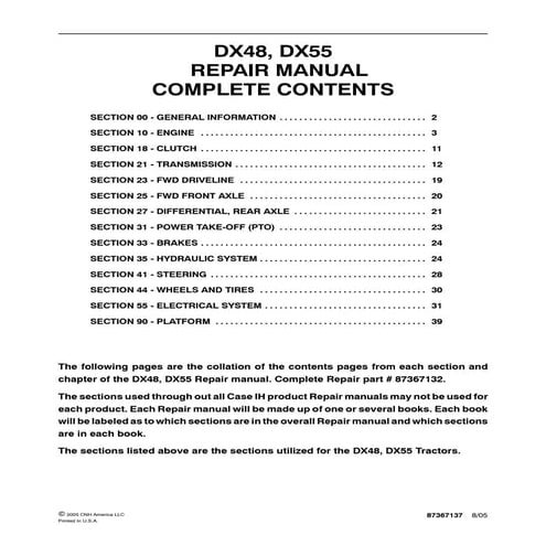 New holland tc45 a tractor service repair manual | PDF