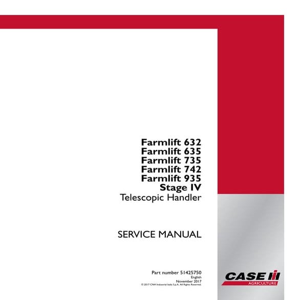 Case ih farmlift 633 stage iv telescopic handler service repair manual ...