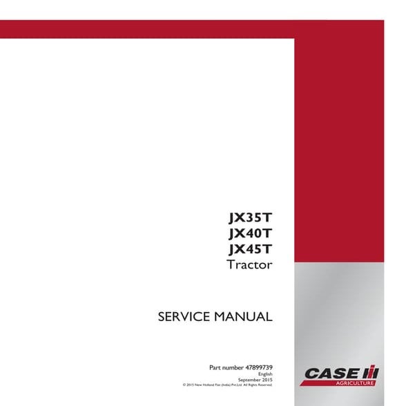 Case ih jx45 t 4wd trem 3a tractor service repair manual | PDF