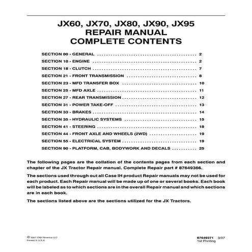 CASE IH JX80 Tractor Service Repair Manual.pdf