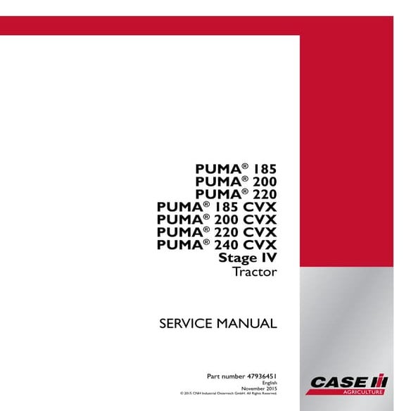 Case ih puma 150 stage iv tractor service repair manual | PDF