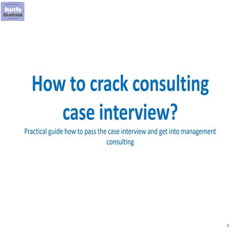 How to crack consulting case interview | PPT