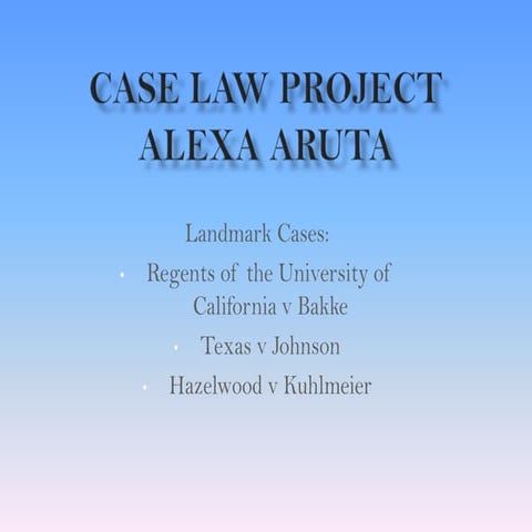 Case law project | PPT
