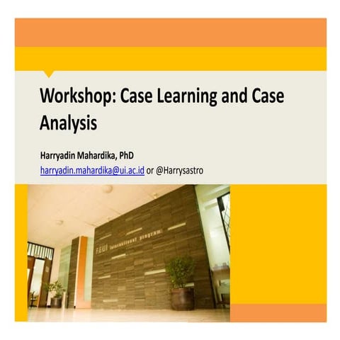 Case Learning and Case Analysis | PPTX
