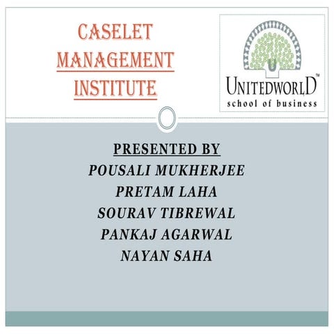 Presentation on Caselet on management institute | PPTX