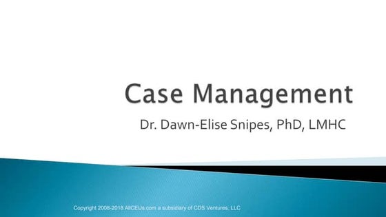 Case Managment 101 | PPT | Healthcare Industry | Industries
