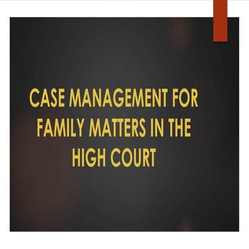 Case management for family matters | PPTX