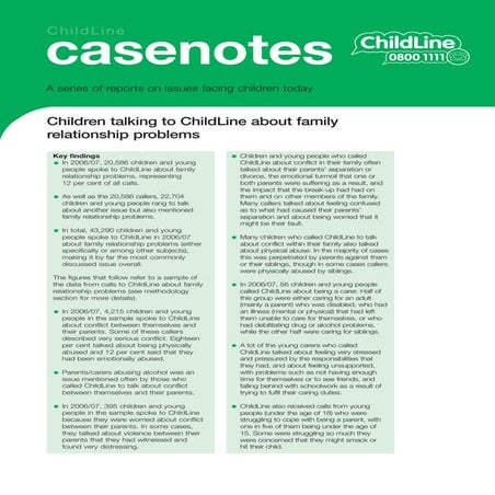 Casenote Family Relationship Problems | PDF