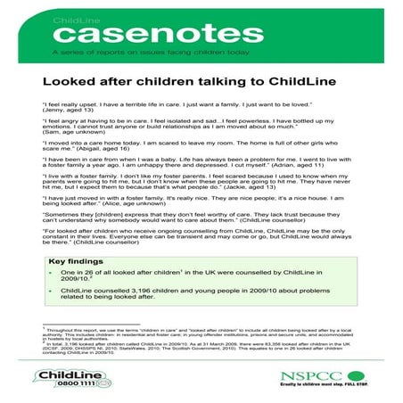 Casenote Looked After Children | PDF | Adoption and Fostering | Parenting