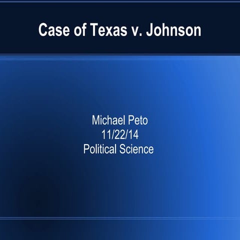 Case of texas v. johnson | ODP