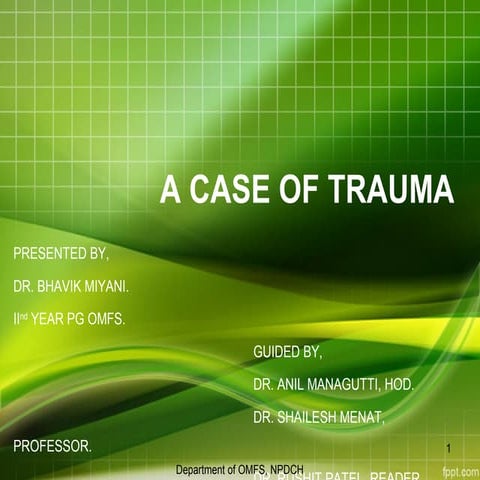 Case of trauma(Mandibular Left Parasymphysis and Right Angle Fracture ...