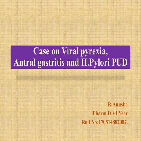 Case on h.pylori | PPTX