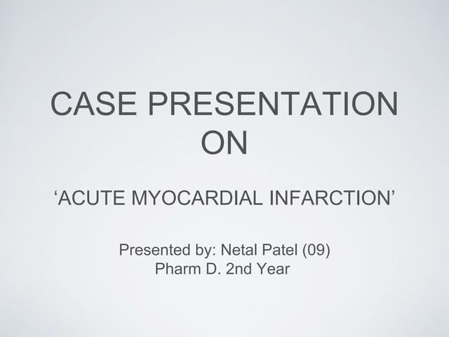 Case presentation on coronary artery disease | PPTX