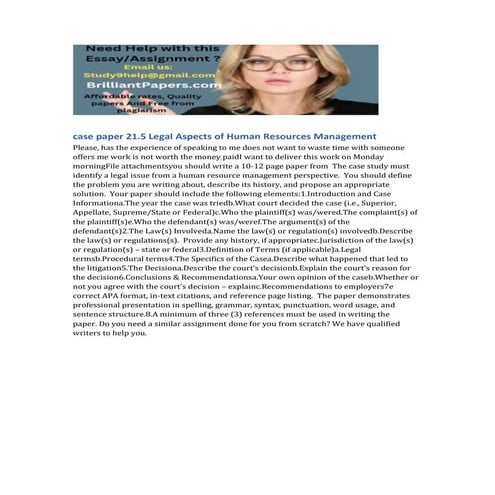 case paper Legal Aspects of Human Resources Management.docx