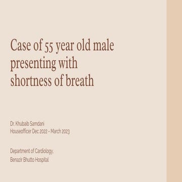 Case Presentatio - Case of 55 years old male presenting with shortness of breath | PPTX | Lung ...