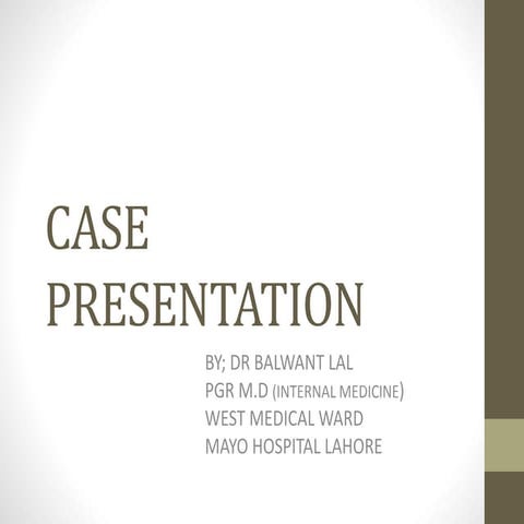 Case presentation | PPTX