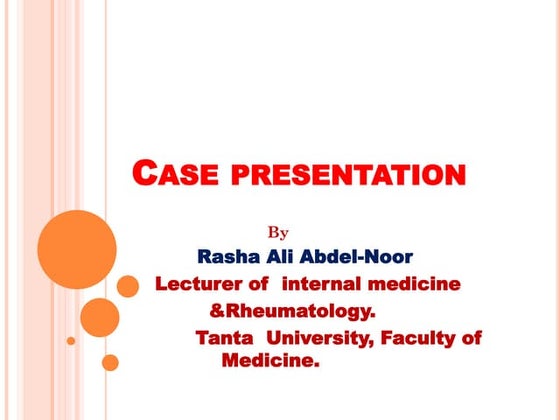 Clinical case study presentation | PPT
