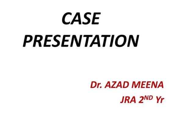Case presentation on Carcinoma Tongue | PPT