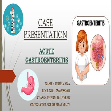 CASE PRESENTATION ON ACUTE GASTROENTERITIS. | PPTX