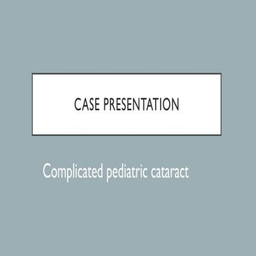 Case presentation clinical ophthalmology | PPTX