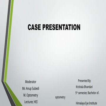 CASE PRESENTATION on keratoconus ........ | PPTX