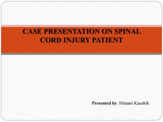 Spinal cord injury assessment | PPT