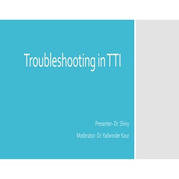 Troubleshooting in Transfusion transmissible infection TTI laboratory | PPTX