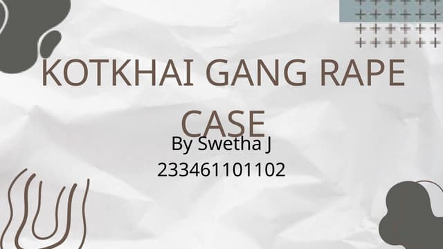 Case study-Unsolved crazy murder case | PPTX