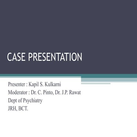 Case presentation geriatric depression | PPT