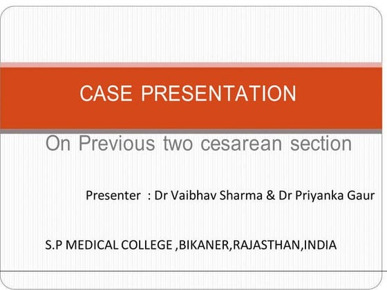 Obstetric case study | PPT