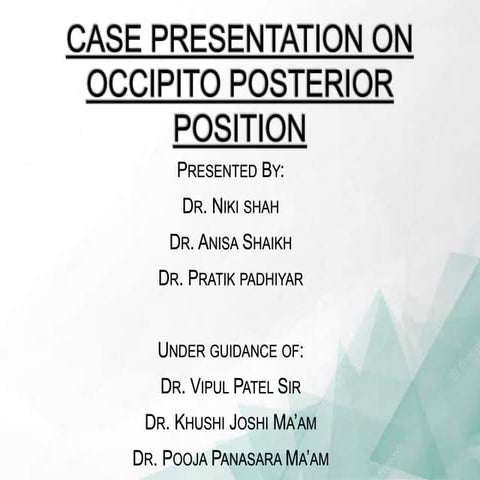Obstetric case study | PPTX