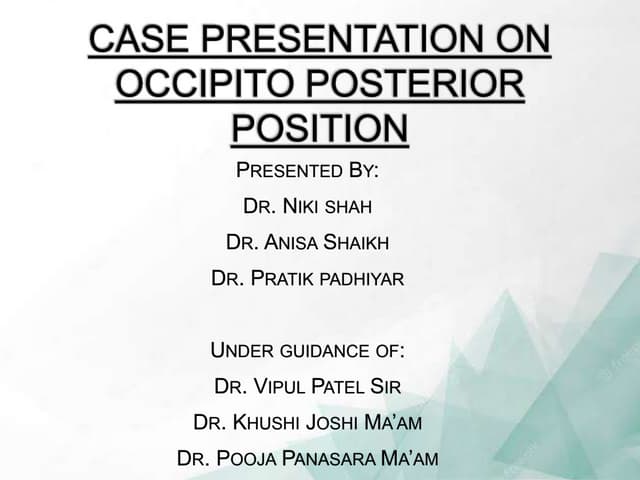 Obstetric case study | PPTX