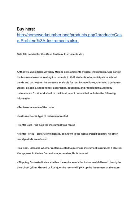 Case Problem: Pacific.xlsx