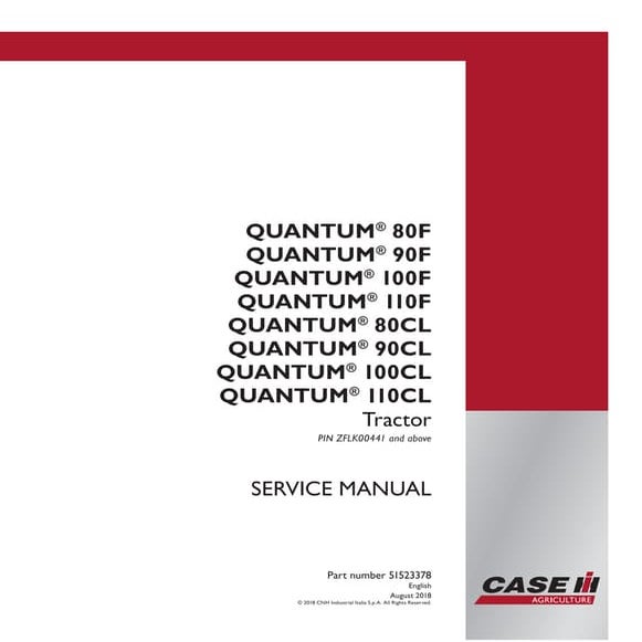 Case ih quantum 95 f tractor service repair manual | PDF