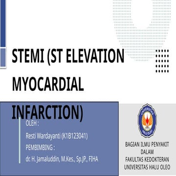 STEMI case report Infark myocardia eleva | PPTX
