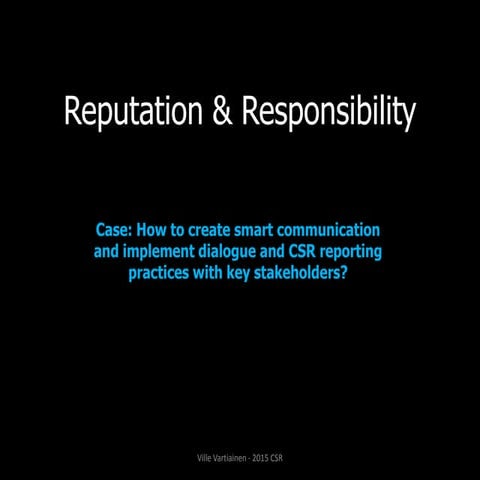 Case reputation & responsibility | PPT