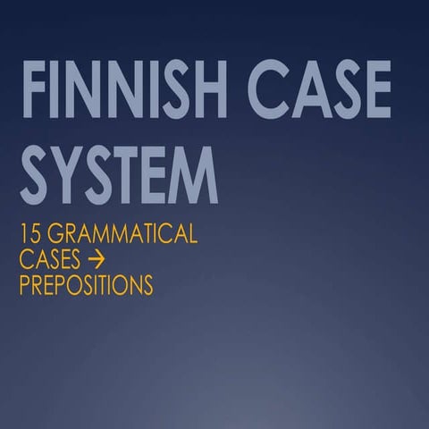 Finnish Cases | PPTX