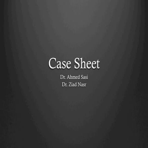Dental Case Sheet | PDF